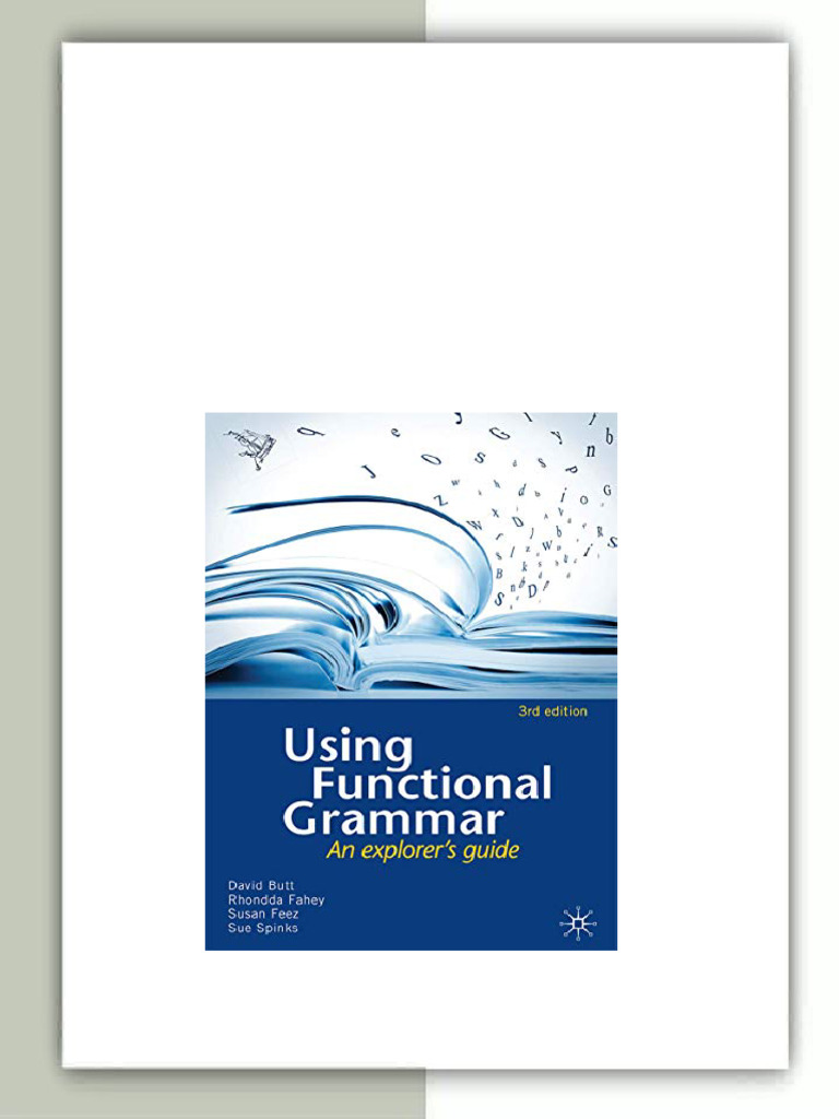 Using Functional Grammar An Explorer S Guide 2012th Edition David Butt ...