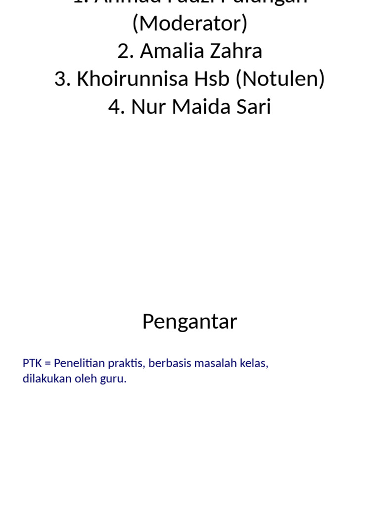 Konsep Dasar PTK AhmadFauziPulungan | PDF