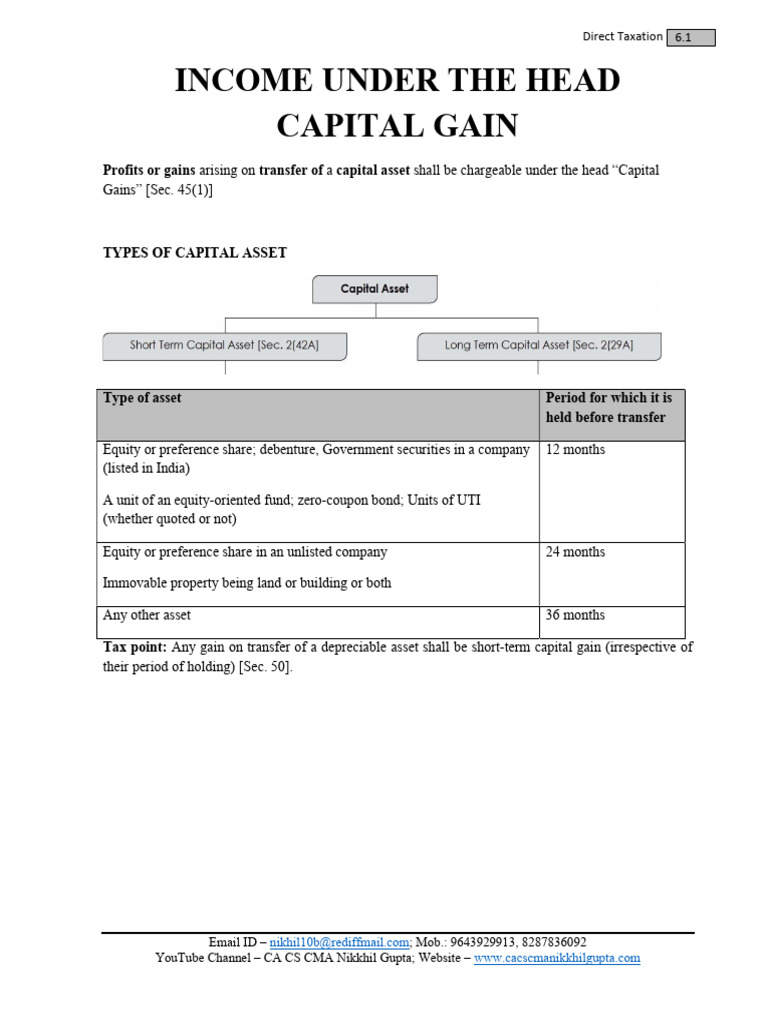Capital Gains | PDF | Capital Gain | Capital Gains Tax