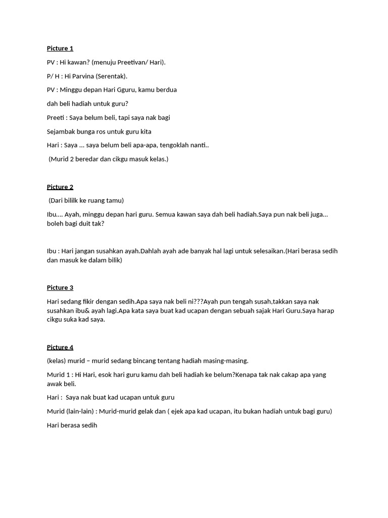 Script Digital Story Telling | PDF