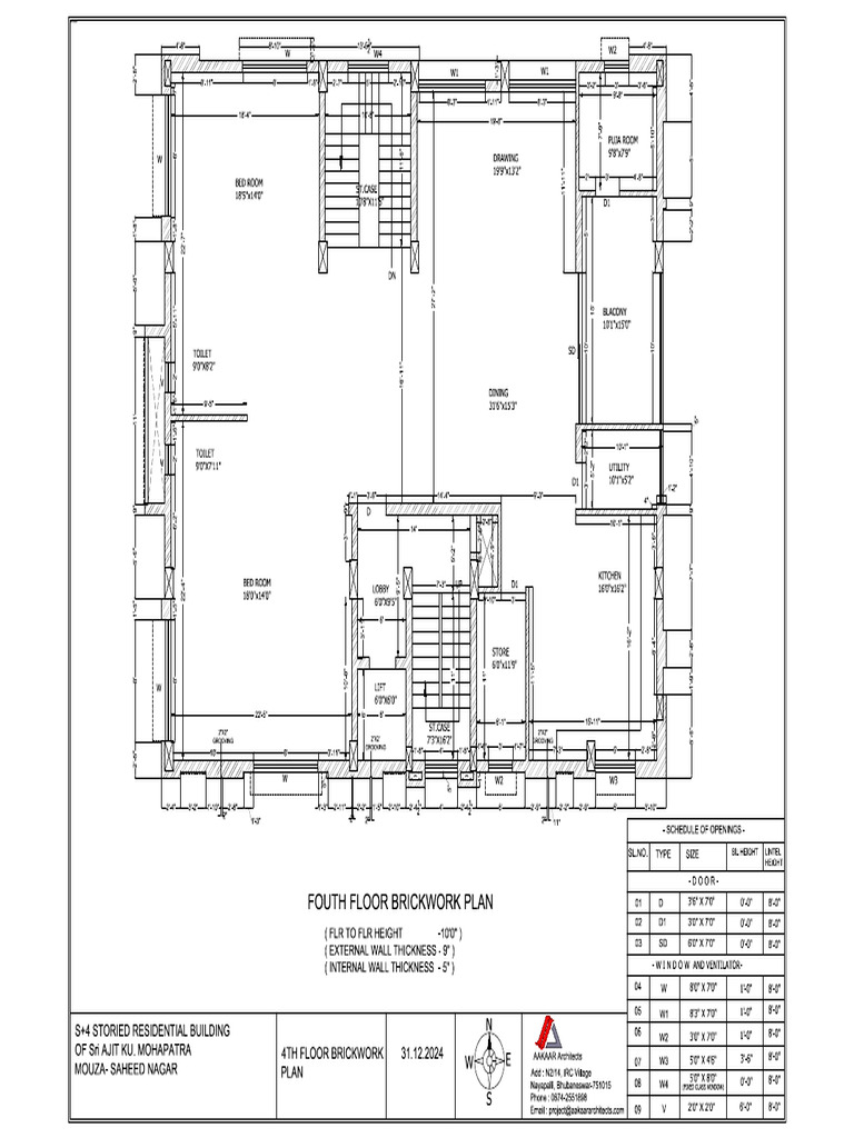 AJIT KUMAR MOHAPATRA 4th Floor BrickWork Plan 31.12.2024 (Without ...