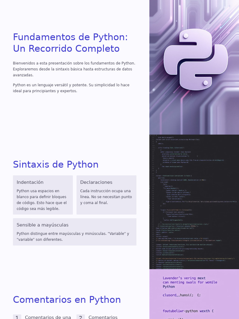 Fundamentos-de-Python-Un-Recorrido-Completo | PDF | Python (lenguaje de programación) | Ciencias ...