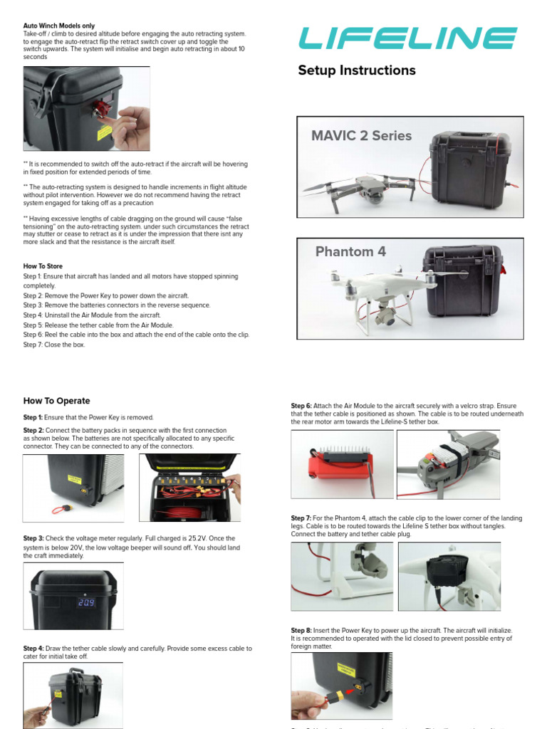 Lifeline Drone Storage and Operation Guide | PDF | Aircraft | Electricity