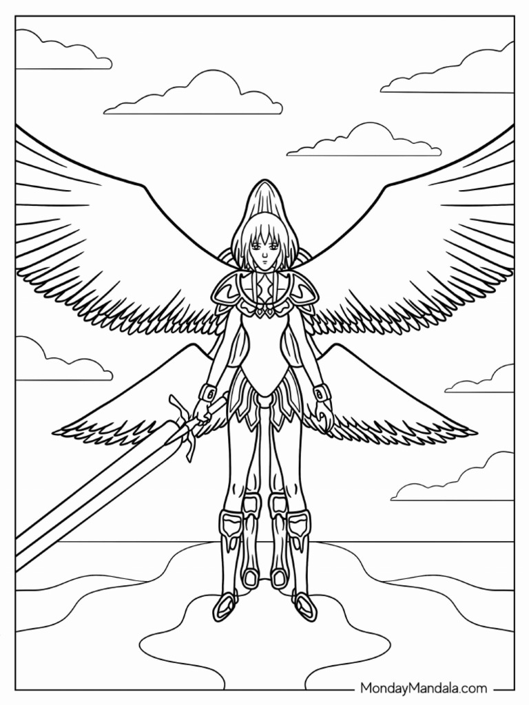 Claymore Clare Raki Anime Coloring Page | PDF