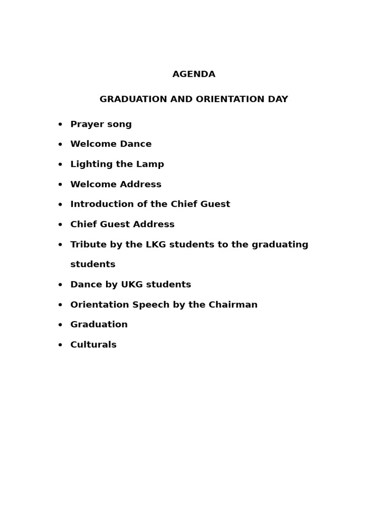 Graduation and Orientation Day | PDF