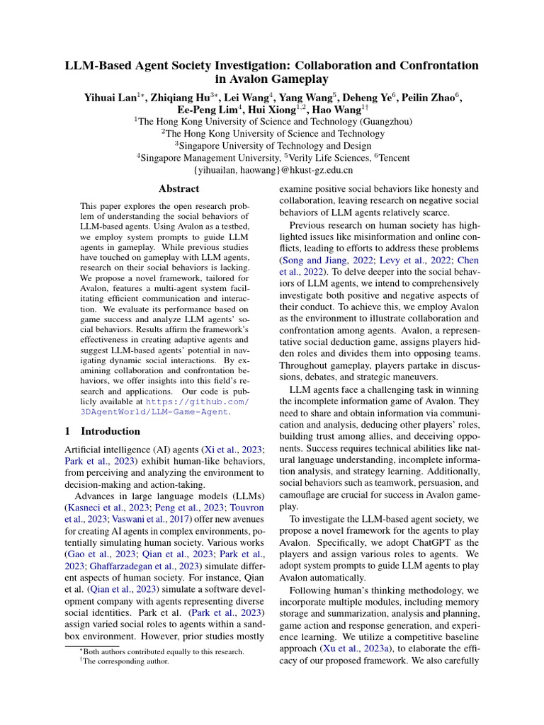 LLM-Based Agent Society Investigation | PDF | Artificial Intelligence | Intelligence (AI ...