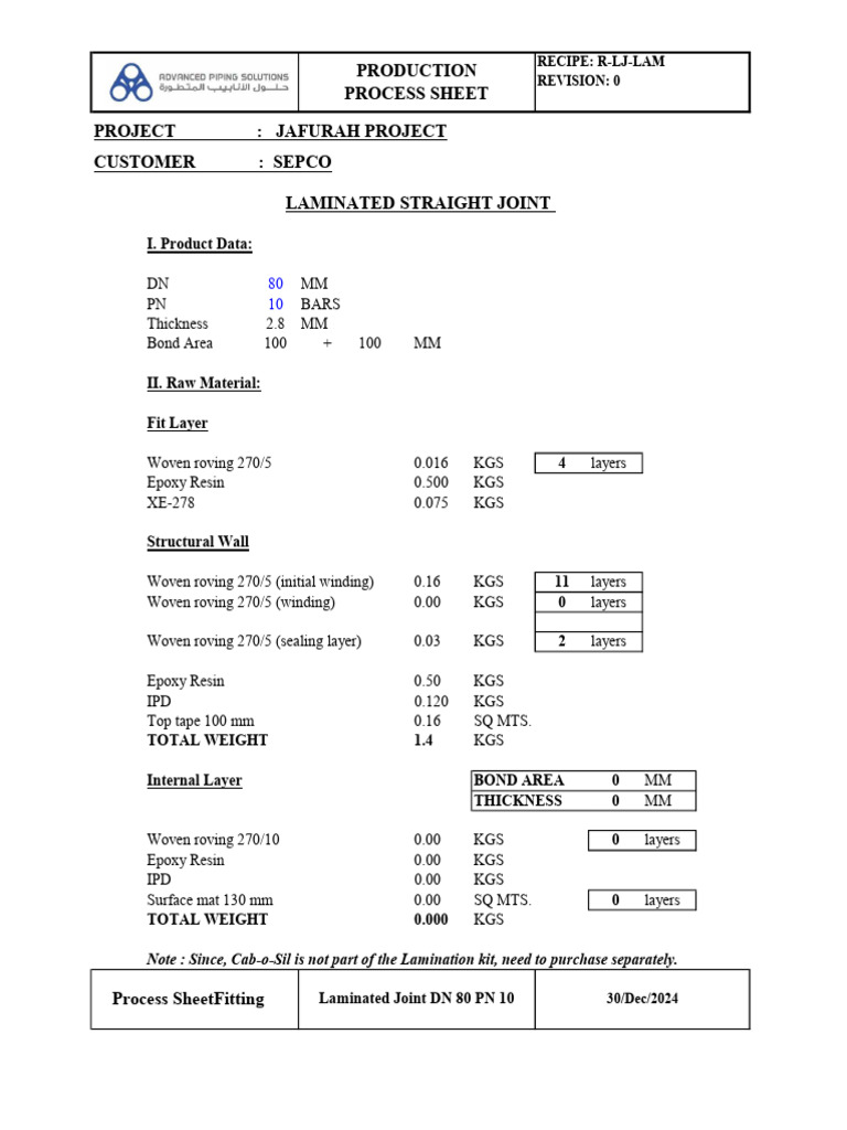 GRE包缠参数 | PDF | Lamination | Materials