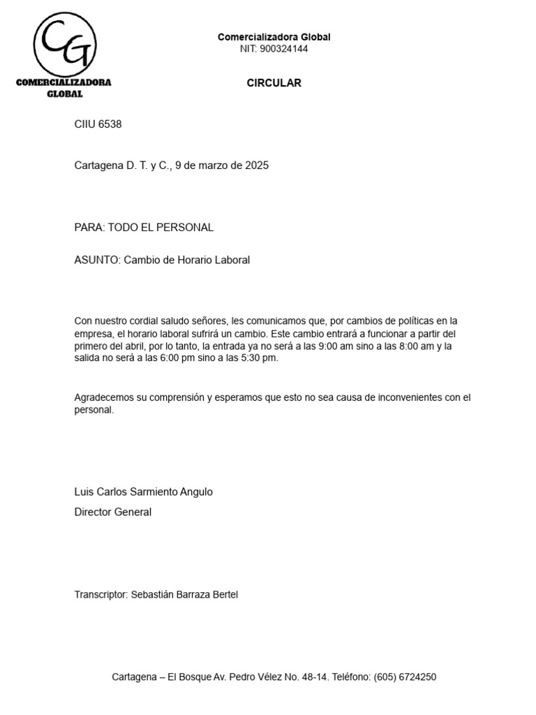 Circular CIIU 6538 | PDF