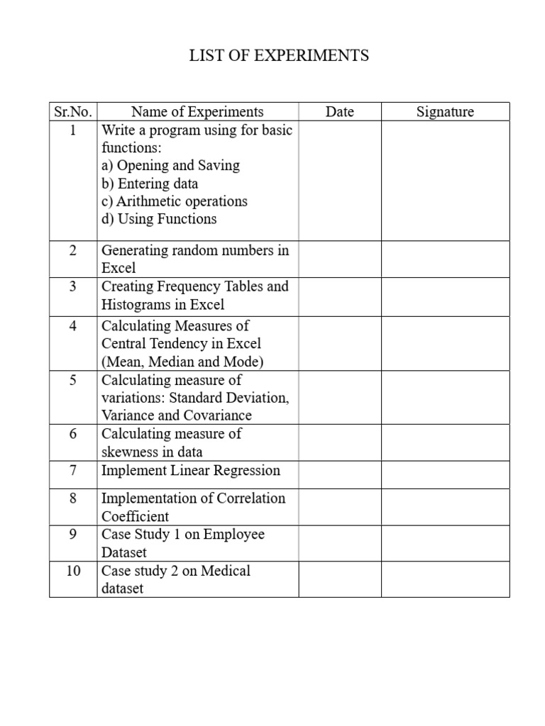 P&S Lab - Index | PDF