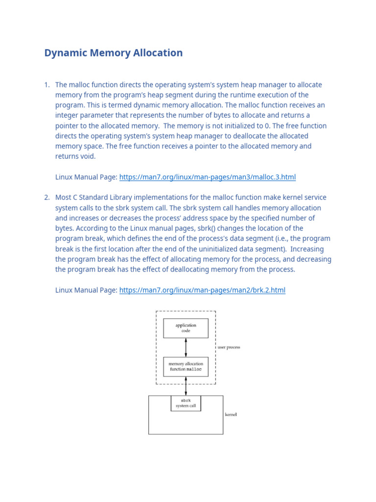 02 Dynamic Memory Allocation | PDF | Pointer (Computer Programming) | Operating System Technology