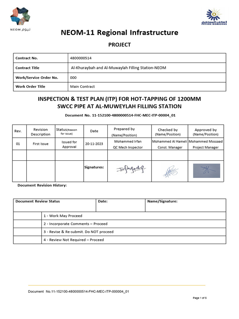 Hot Tapping 1200 MM SWCC Pipe | PDF | Valve