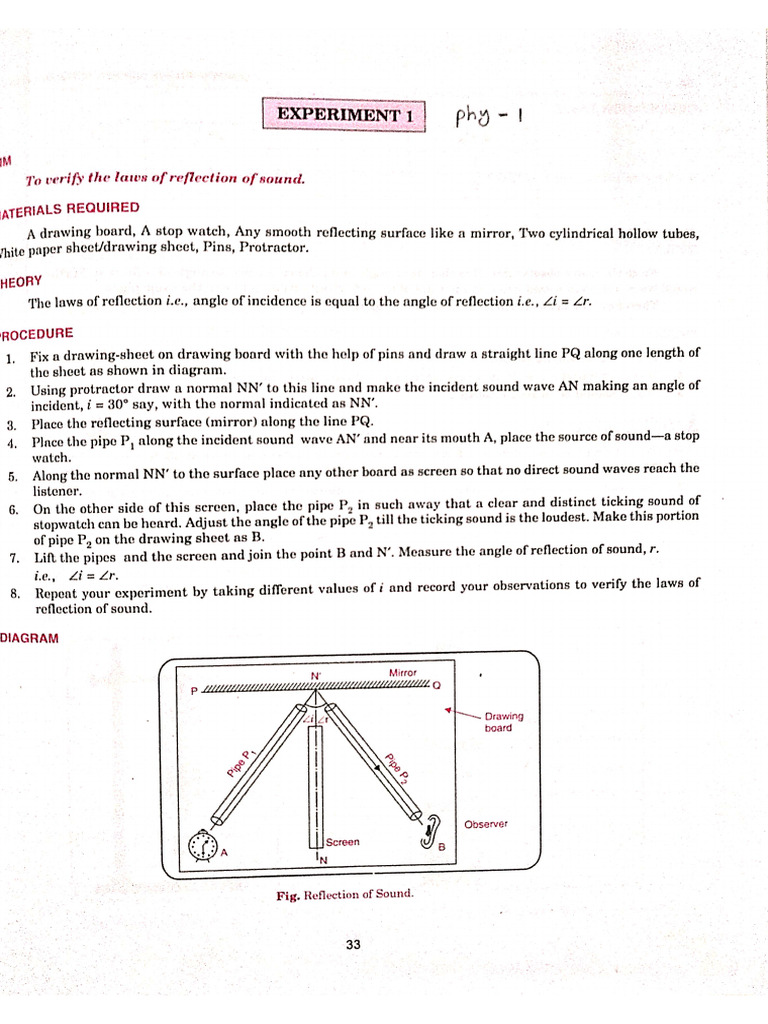 Physics Practical Experiment - 1,2,3 and 4 | PDF