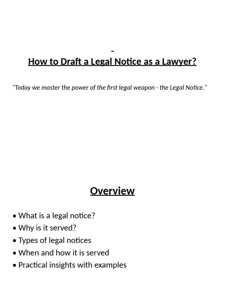 Legal Notice Drafting Course | PDF | Lawsuit | Justice