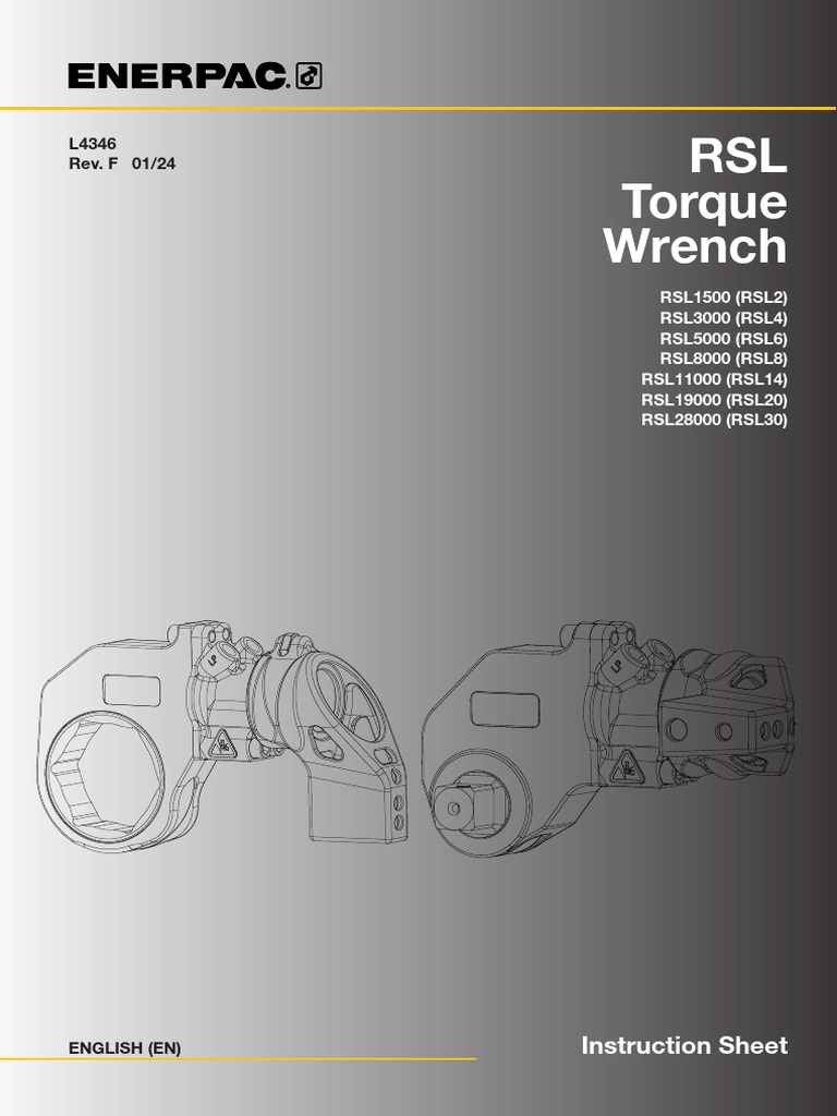 RSL Torque Wrench Instruction Manual | PDF | Nut (Hardware) | Screw