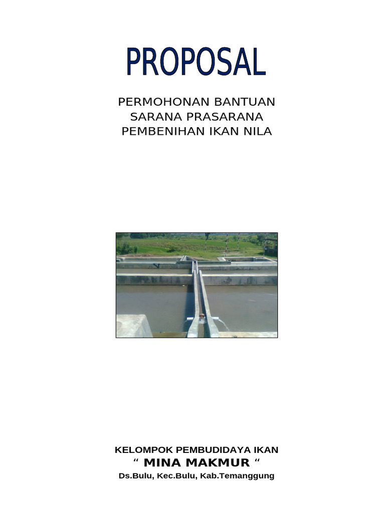 Contoh Proposal Disnakan (Khusus Perikanan) | PDF