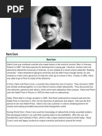 Marie Curie A Pioneer in Science and Discovery | PDF