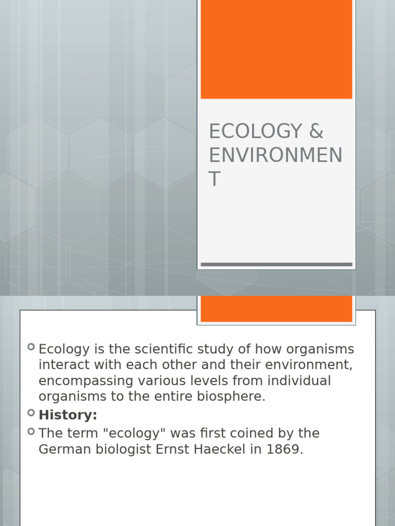 Ecology and Environment | PDF | Ecosystem | Ecology