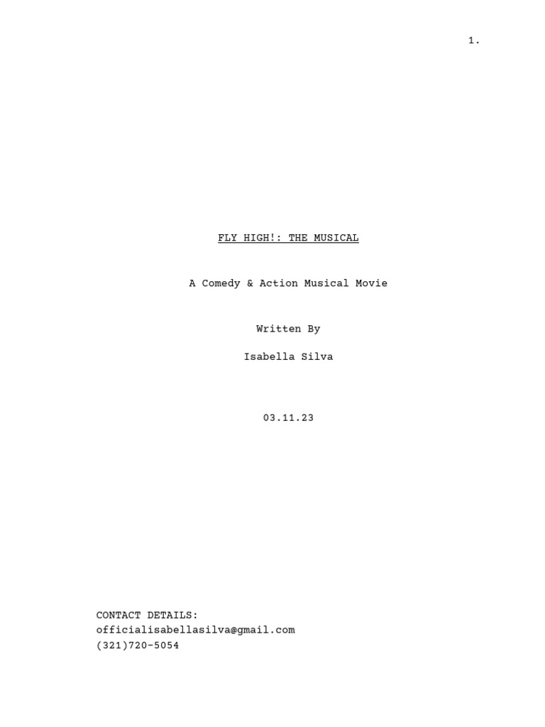 Fly High! A New Musical - Libretto | PDF