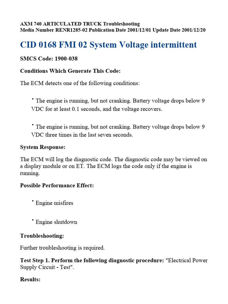 intermitent cat 740 adt | PDF