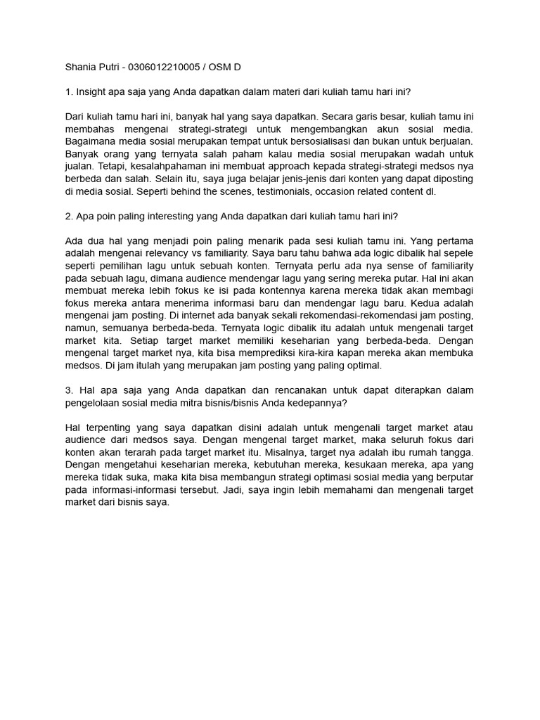 Kuliah Tamu OSM | PDF