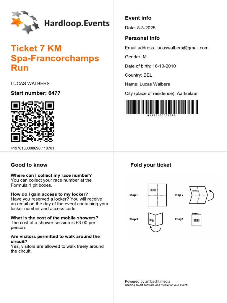 Ticket Hardloop - Events | PDF