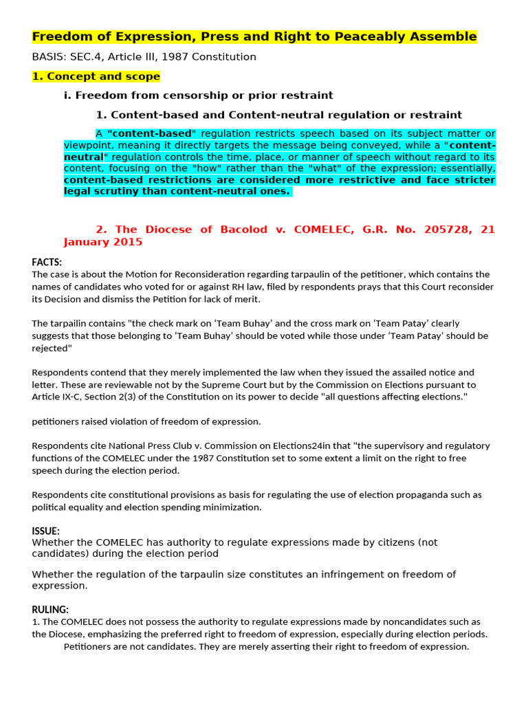 Right to Peaceful Assembly Explained | PDF | Supreme Court Of The ...