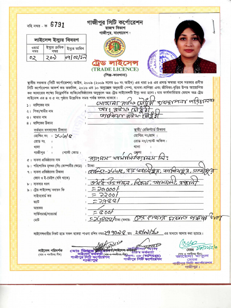 Trade Licence V.Pur 2023-24 | PDF