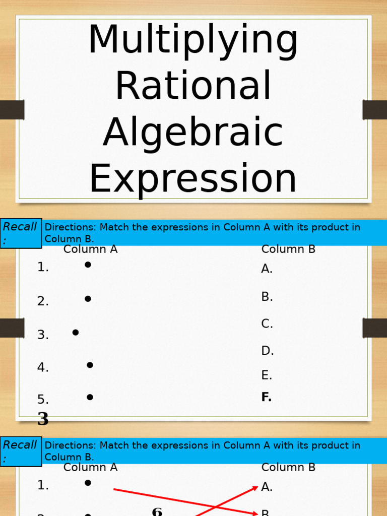 Multiplying Rational Expressions | PDF | Mathematical Notation | Mathematical Objects