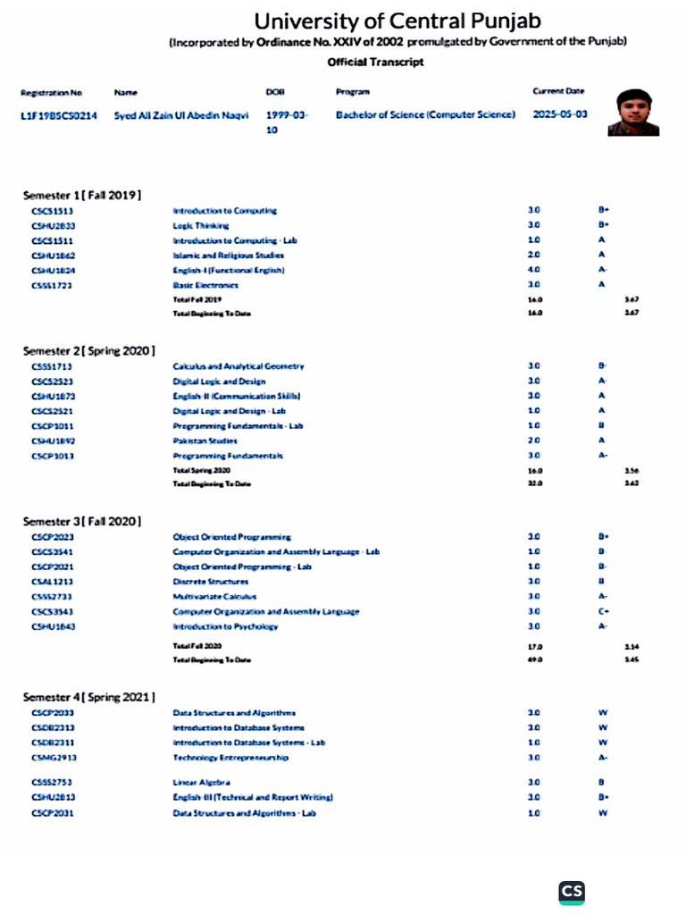 Transcript BCs 2024 | PDF