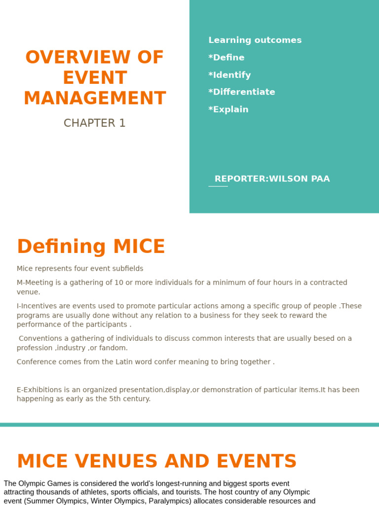 MICE Event Management Overview | PDF | Singapore | World Politics