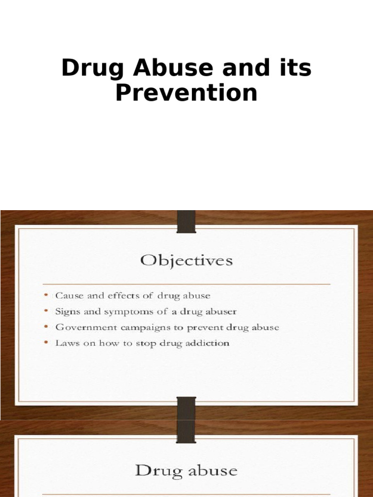 Drug Abuse and Its Prevention | PDF