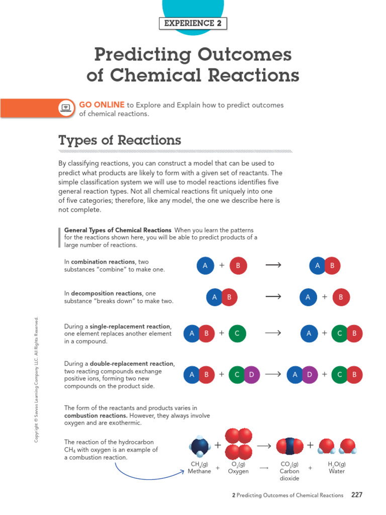 Annotated Experience Notebook - Predicting Outcomes of Chemical ...