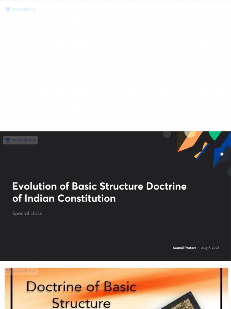 Evolution of Basic Structure Doctrine of Indian Constitution With Anno ...