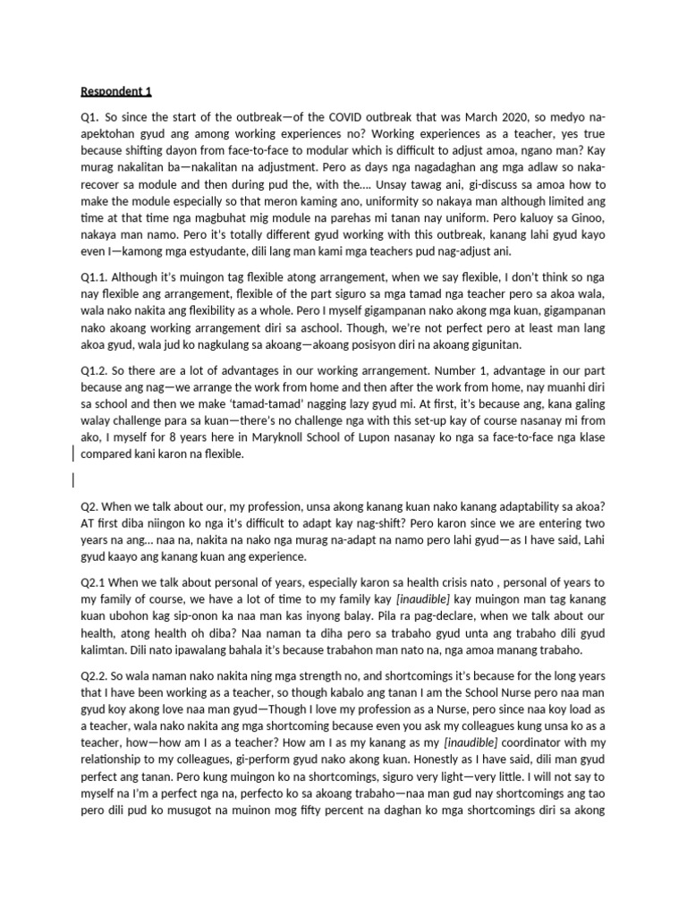 Transcribed Data | PDF