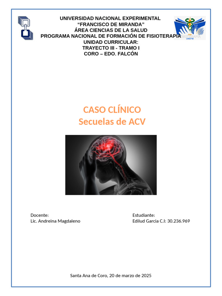Caso Clínico Secuelas de Acv | PDF | Hombro | Articulaciones