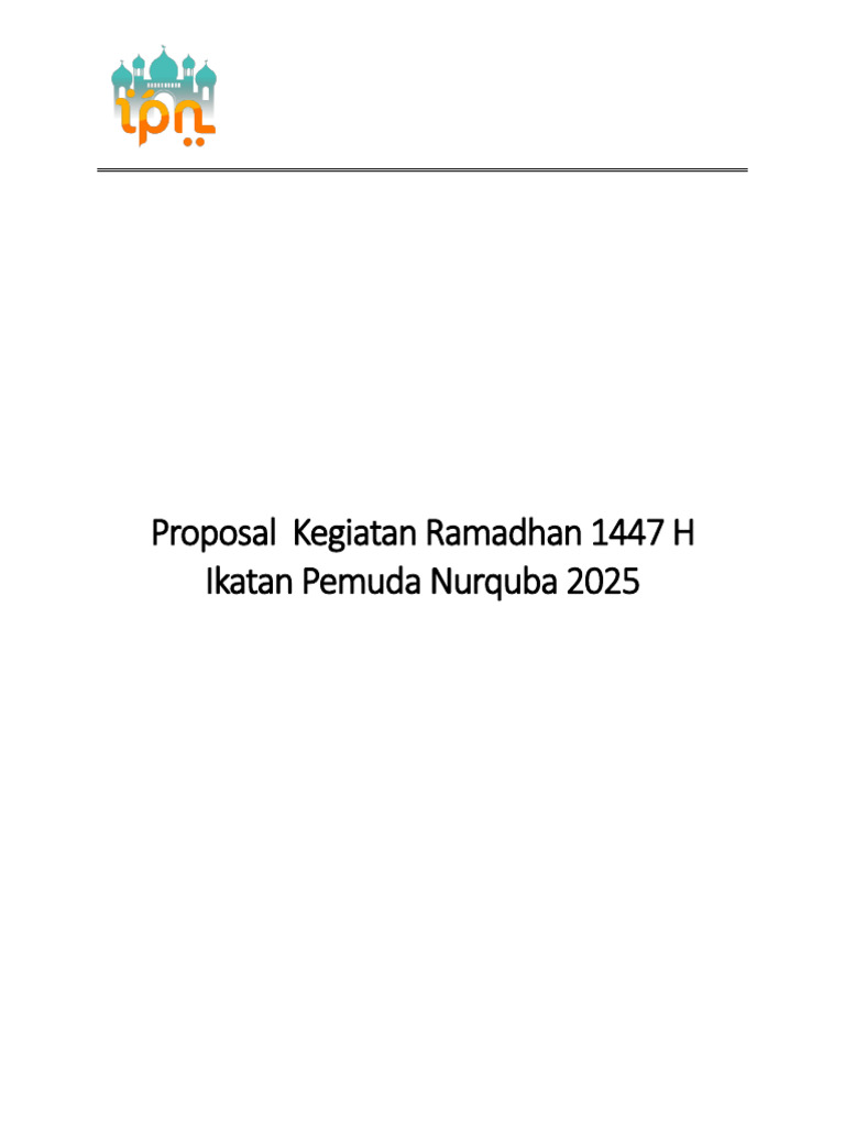 Proposal Ramadhan 2025 New | PDF