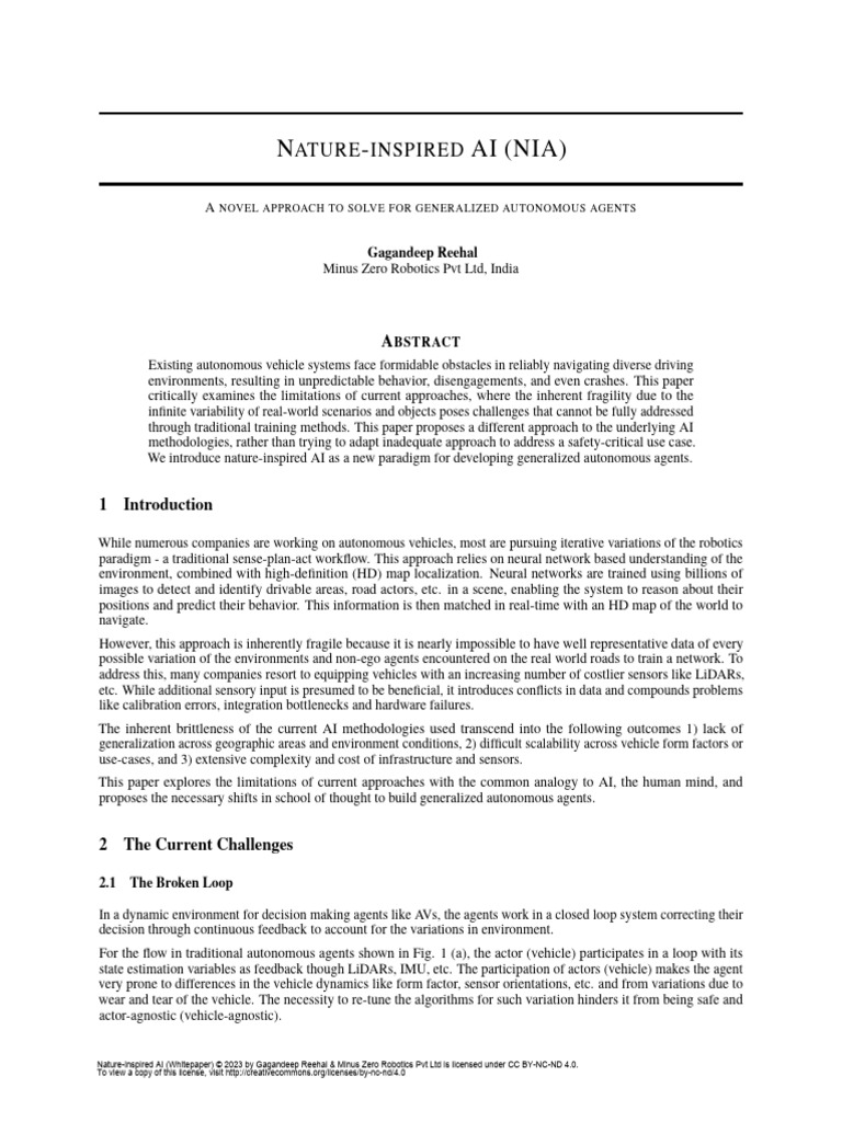 Minus Zero Nature Inspired AI - 2023 | PDF | Artificial Intelligence ...