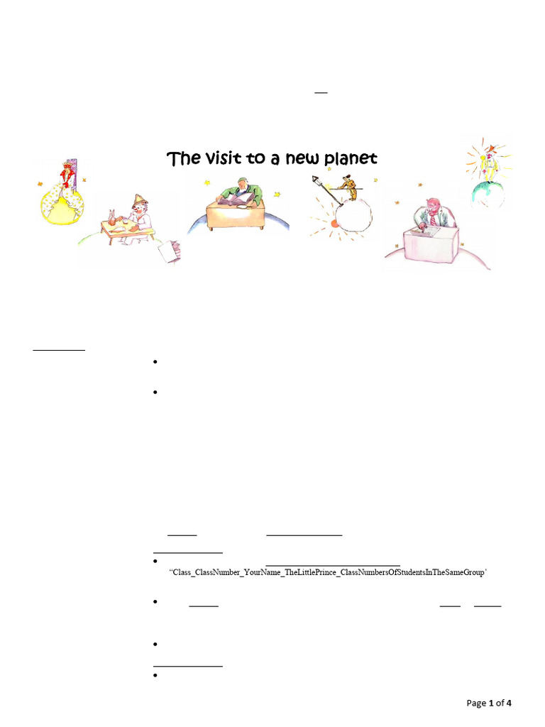 2024 - 25 - ENG - S1 - Reader Project - Little Prince (Drama ...