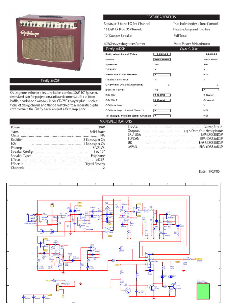 Epiphone Firefly 30dsp Schematics | PDF | Electrical Components | Audio ...
