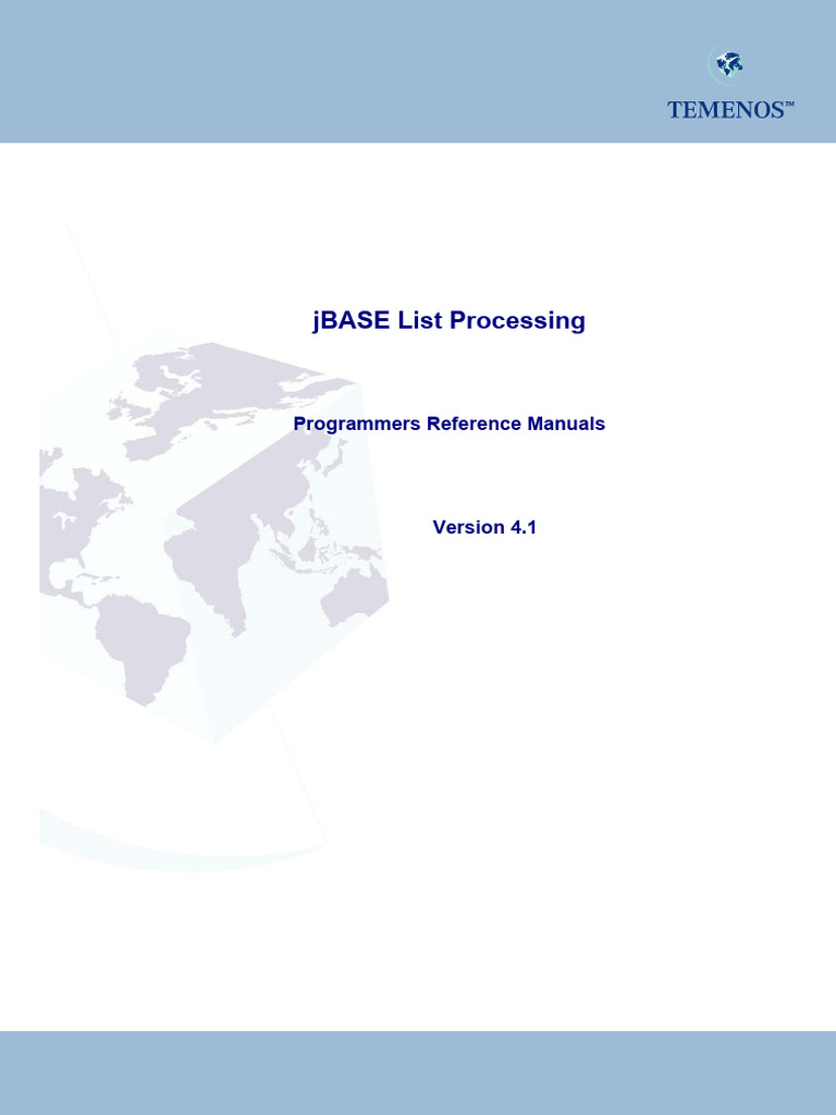 jBASE List Processing | PDF | Bracket | Filename