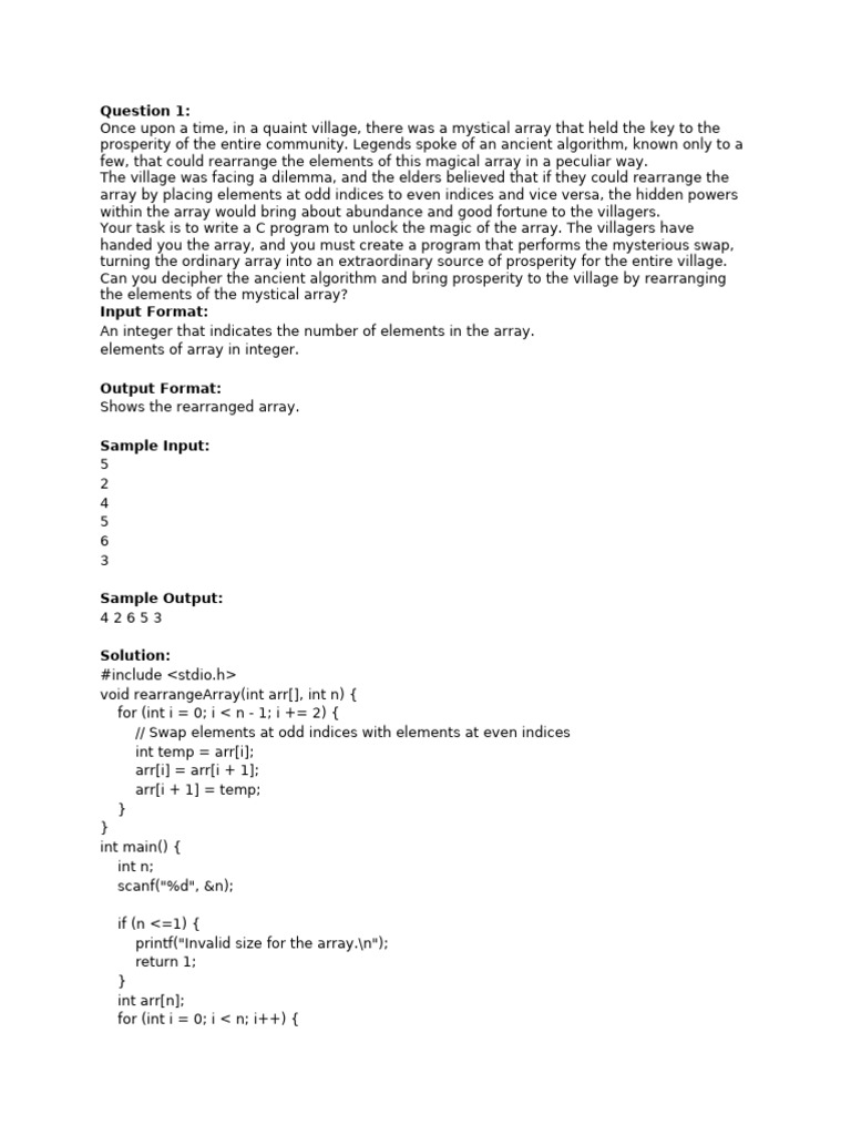 TTT Program Question (Arunachalam) (30-01-2024) | PDF | Integer ...