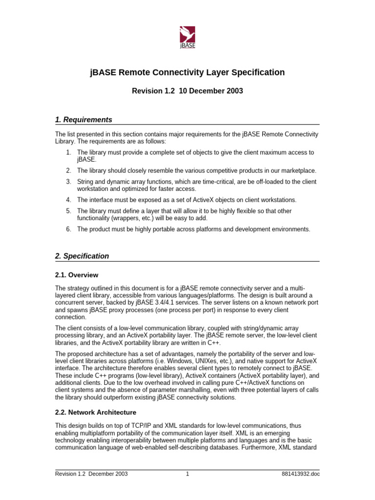 Jbase Remote Connectivity | PDF | Component Object Model | Method (Computer Programming)
