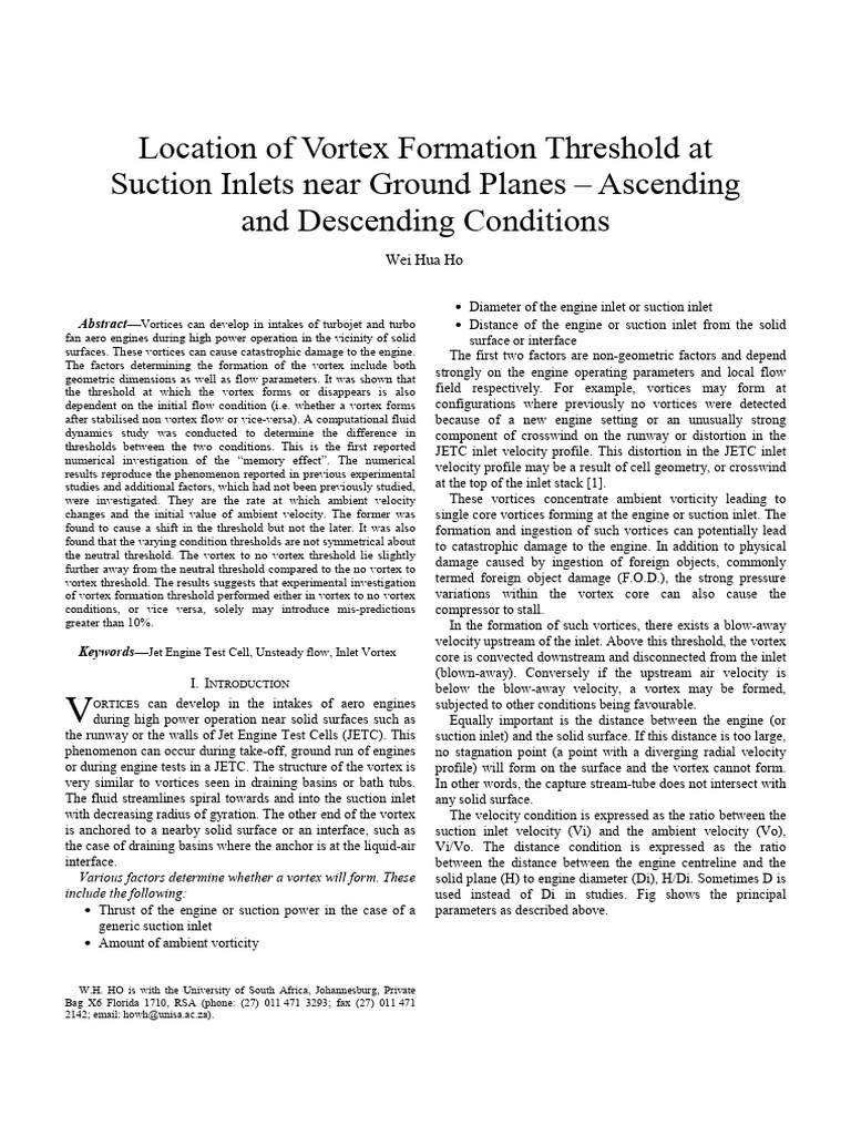 Location of Vortex Formation | PDF | Vortices | Classical Mechanics