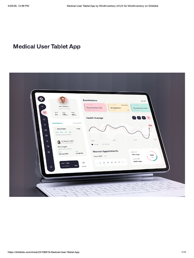 Medical User Tablet App by MindInventory UI - UX For MindInventory On Nabdjjdswgf | PDF | Mobile ...