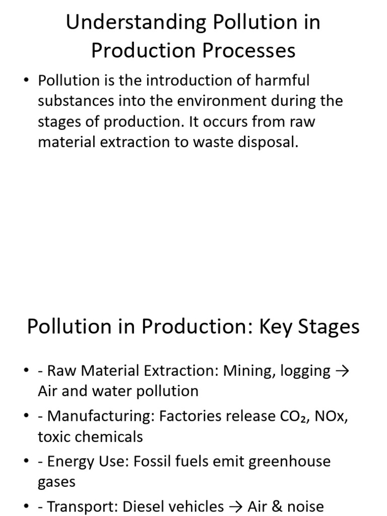 Understanding Pollution Presentation | PDF