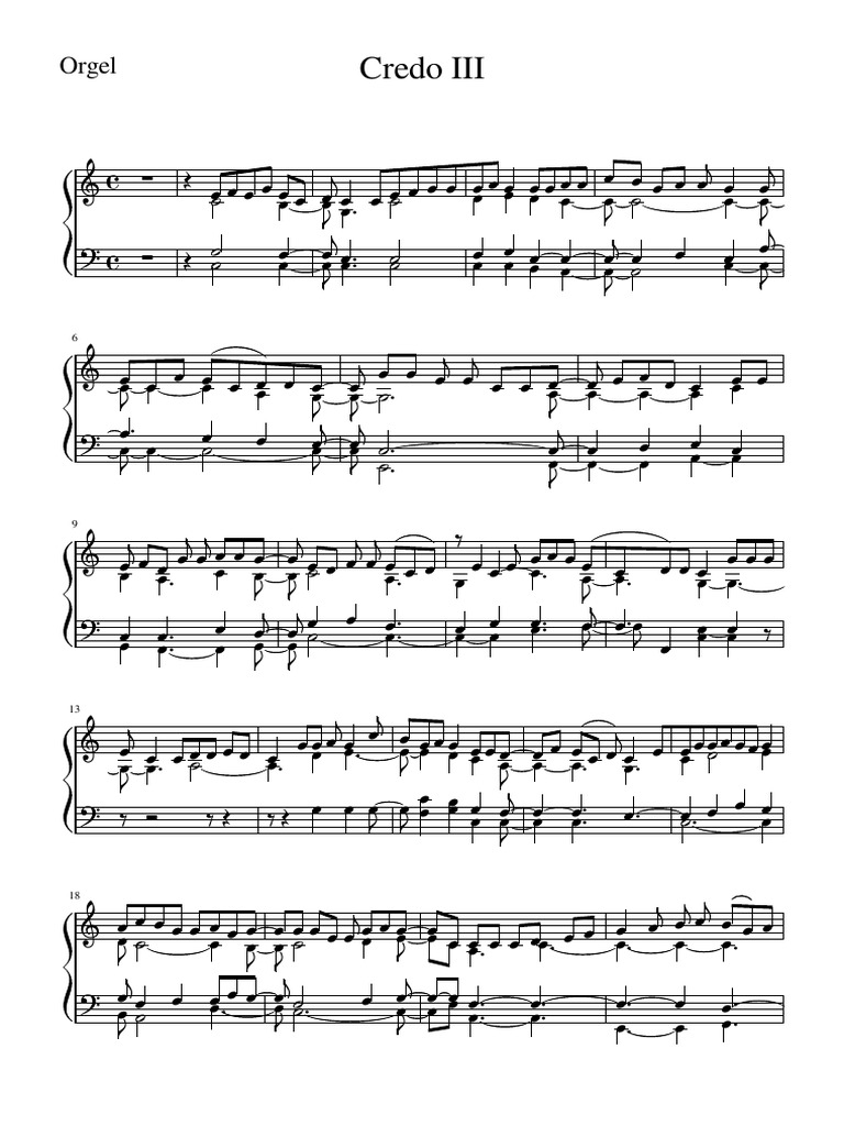 Credo III Orgel Analysis and Insights | PDF