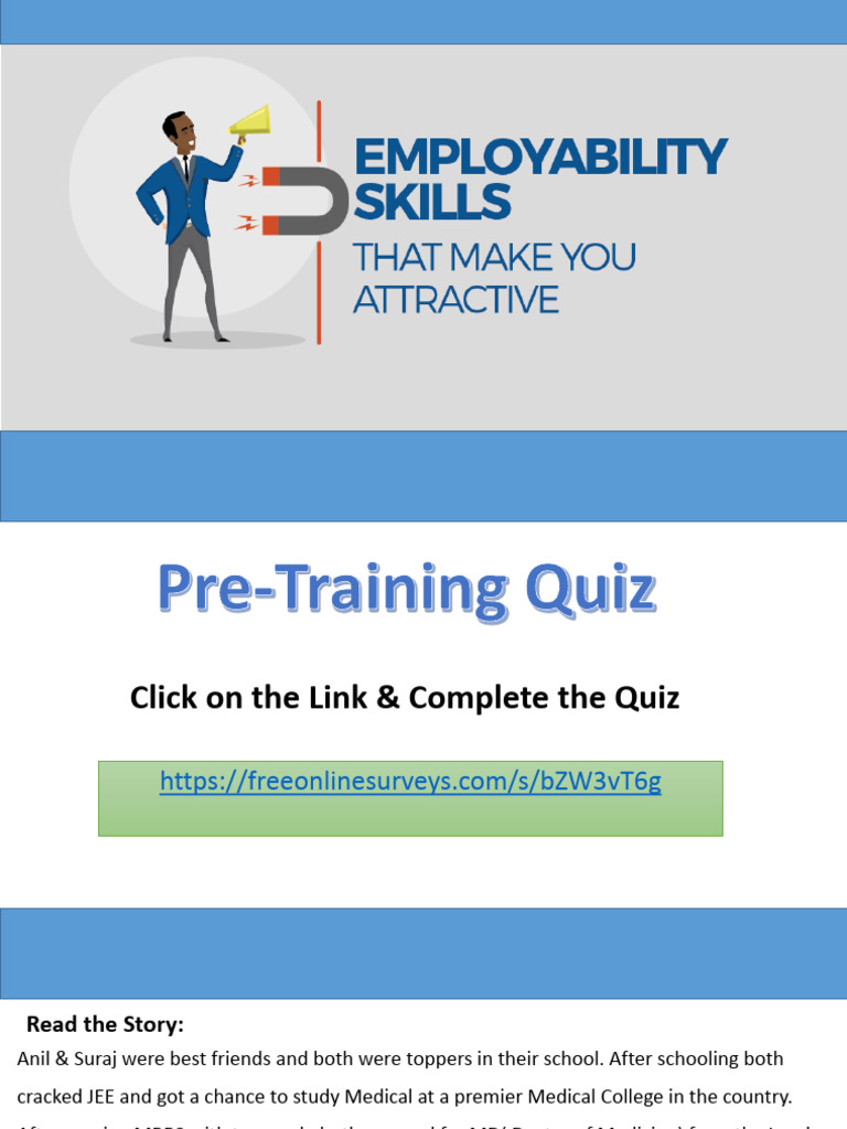 Employability Skills Assessment Quiz | PDF | Skill | Leadership