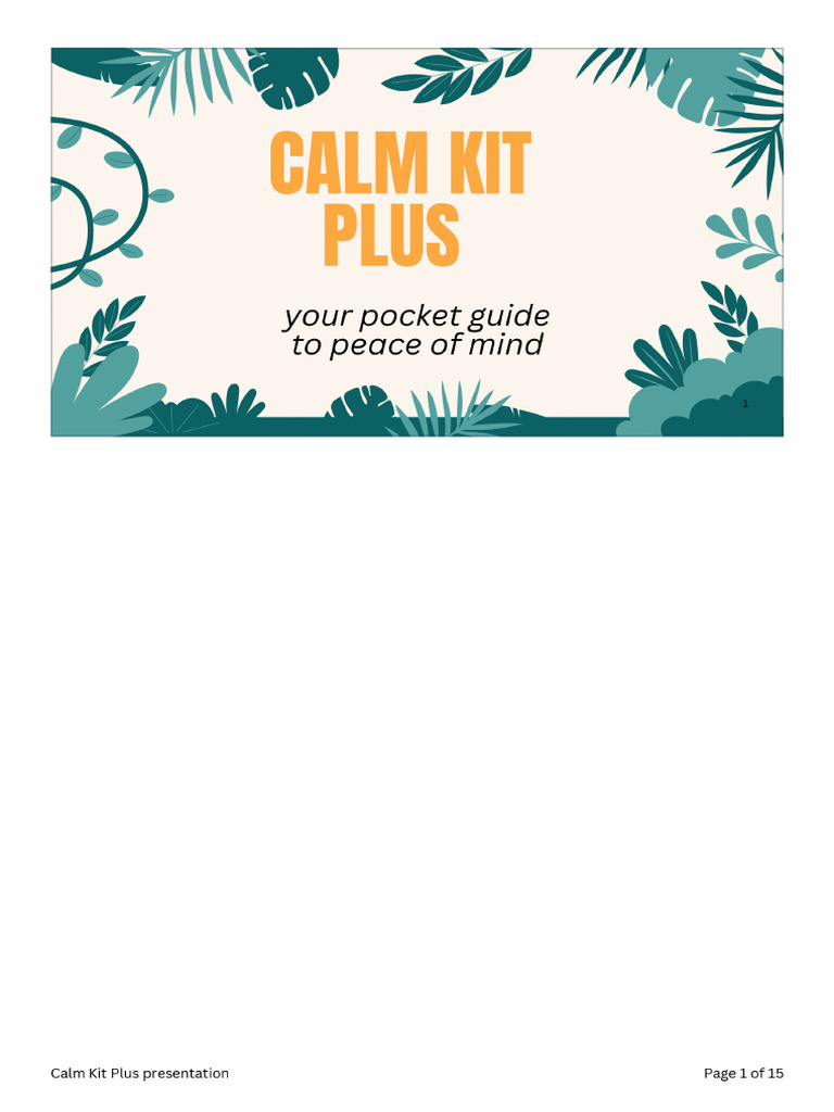 Calm Kit Plus Presentation - 20250426 - 171151 - 0000 | PDF