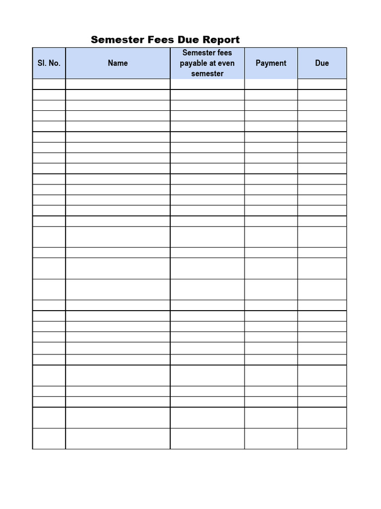 Fees Due Report | PDF