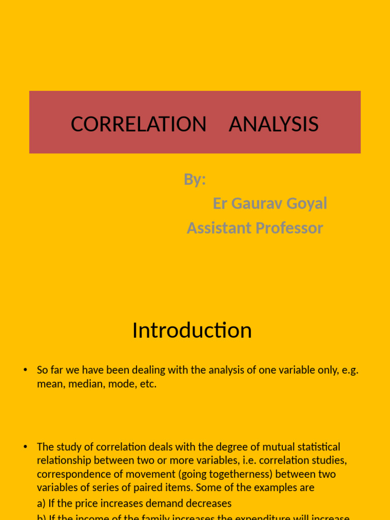 Correlation Analysis | PDF | Weighted Arithmetic Mean | Covariance